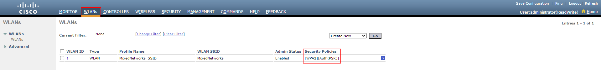 Configure & Verify PSK | MixedNetworks